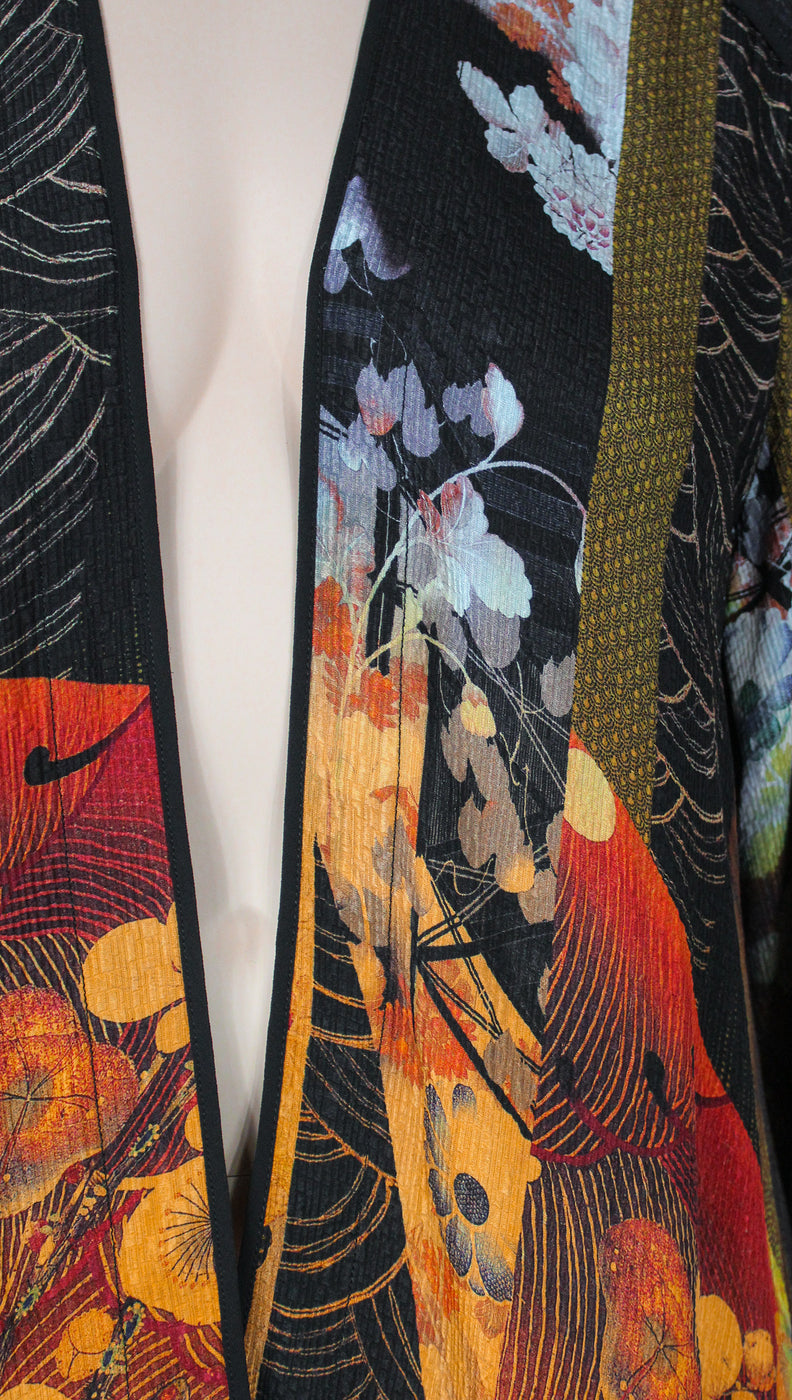 Plus Size Citron Clothing Silk Mandarin Collar Jacket — FictionNewYork.com