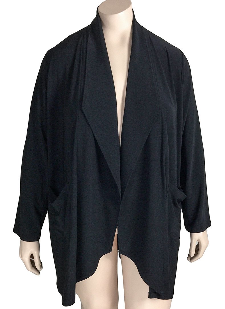Sun Kim by COMFY USA Black Ginny Jacket - PLUS SIZE — FictionNewYork.com