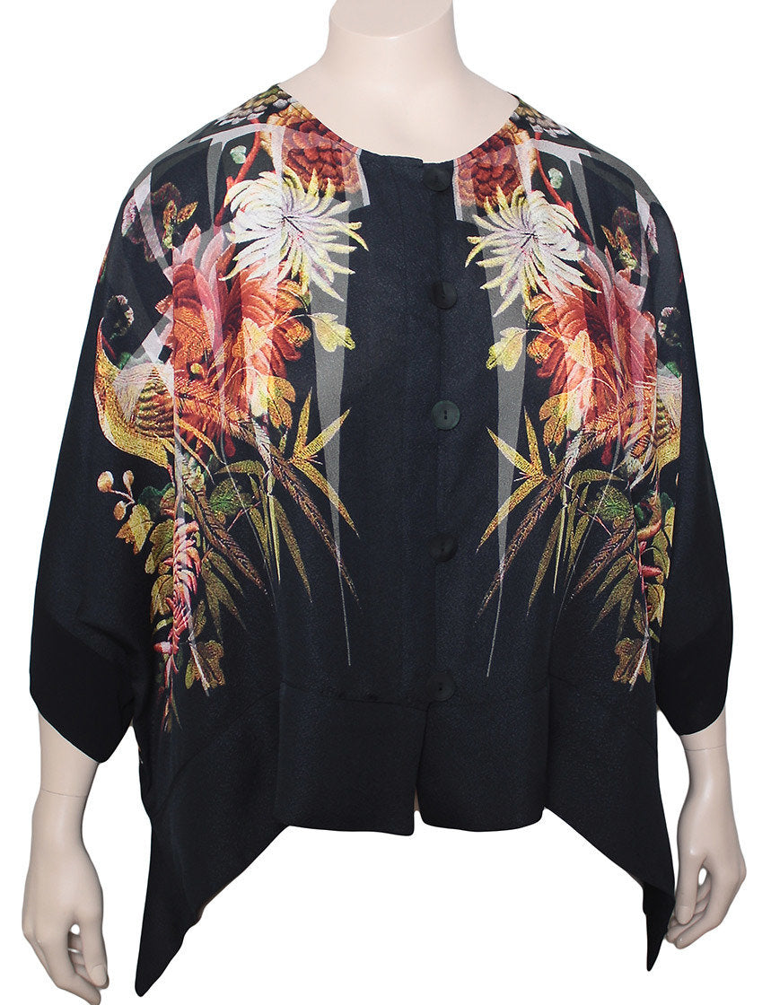 Dressori Silk Print Crop Jacket — FictionNewYork.com