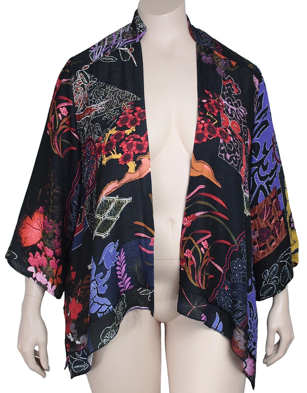 Citron Open Front Silk Jacket — FictionNewYork.com
